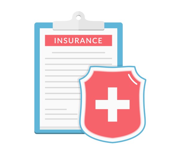 Health insurance file Royalty Free Vector Image