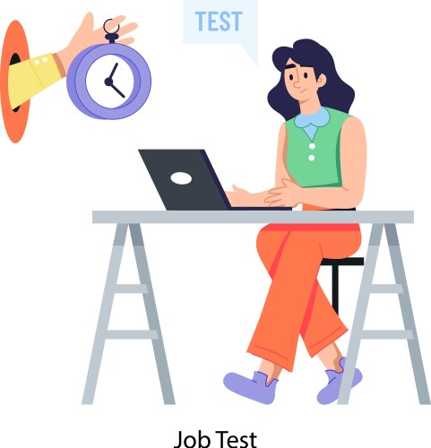 Job test Royalty Free Vector Image - VectorStock