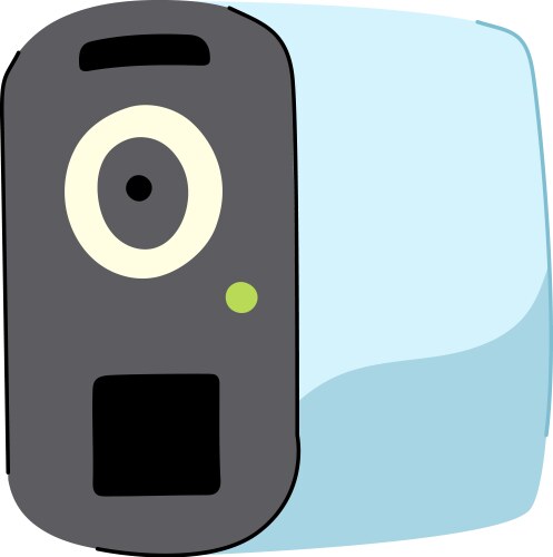 Cctv security camera cartoon Royalty Free Vector Image