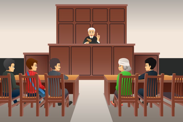 Cartoon Courtroom Vector Images (over 1,600)
