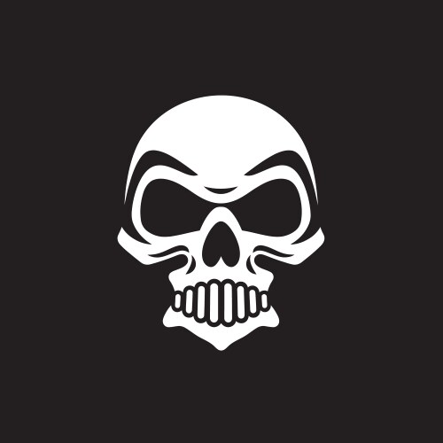 Lethal emblem toxic skull logo design icon Vector Image