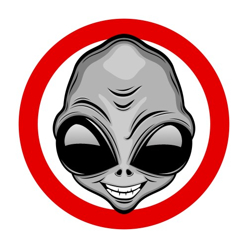 Extraterrestrial alien and planet earth icon Vector Image
