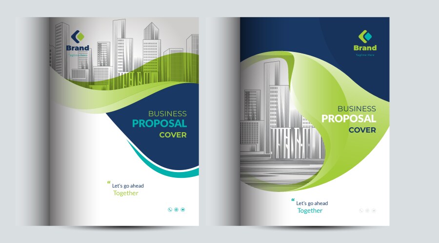 Cover Page Company Profile Template Vector Images (over 7,500)