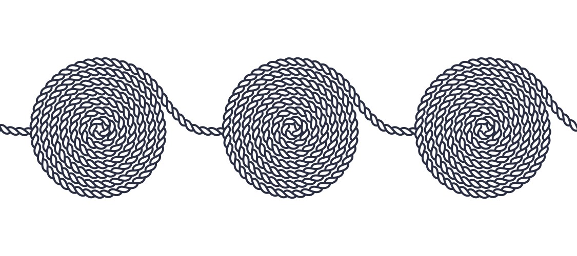 Round rope frames cable circle shapes strength Vector Image