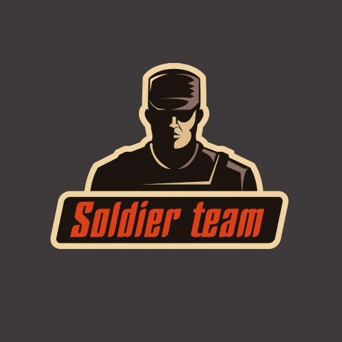 Spartan soldier gold logo Royalty Free Vector Image