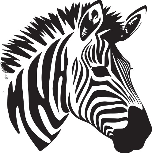 Dripping zebra silhouette Royalty Free Vector Image