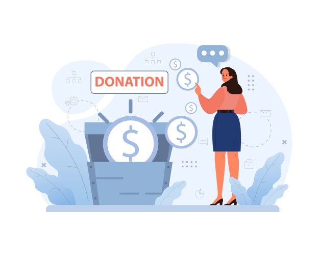 Charity and charitable foundation help for people Vector Image