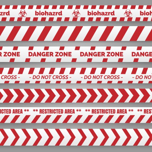 Crime scene danger tapes Royalty Free Vector Image