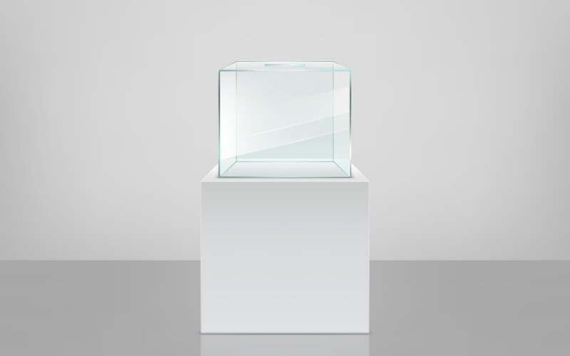 Realistic of a empty showcase Royalty Free Vector Image