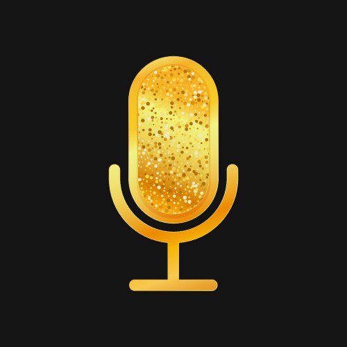 Golden Microphone Vector Images (over 1,500)