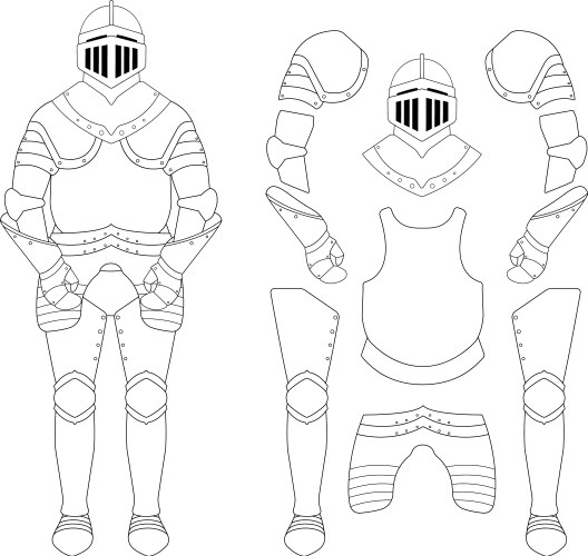 Armor Knight Breastplate Vector Images (74)