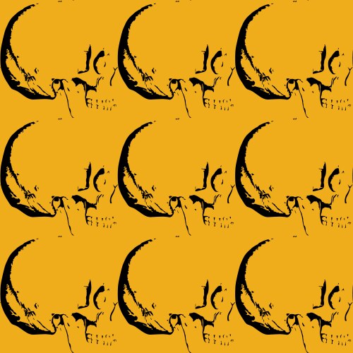 Skulls and roses collage background with several Vector Image