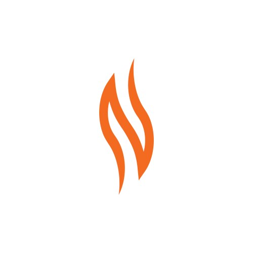 Flame symbol fire logo icon Royalty Free Vector Image