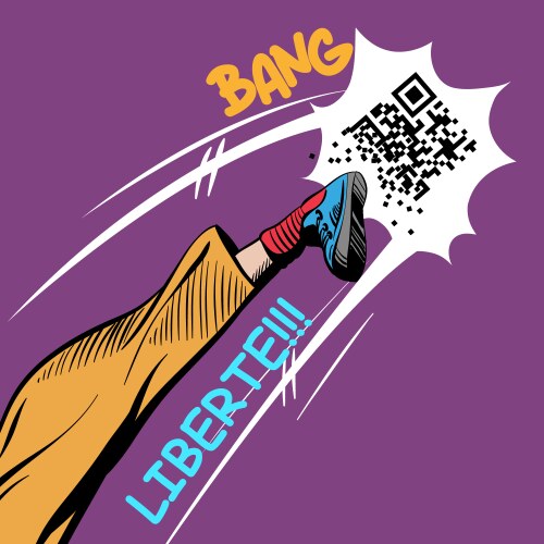 Covid-19 immunity passport with qr code Royalty Free Vector