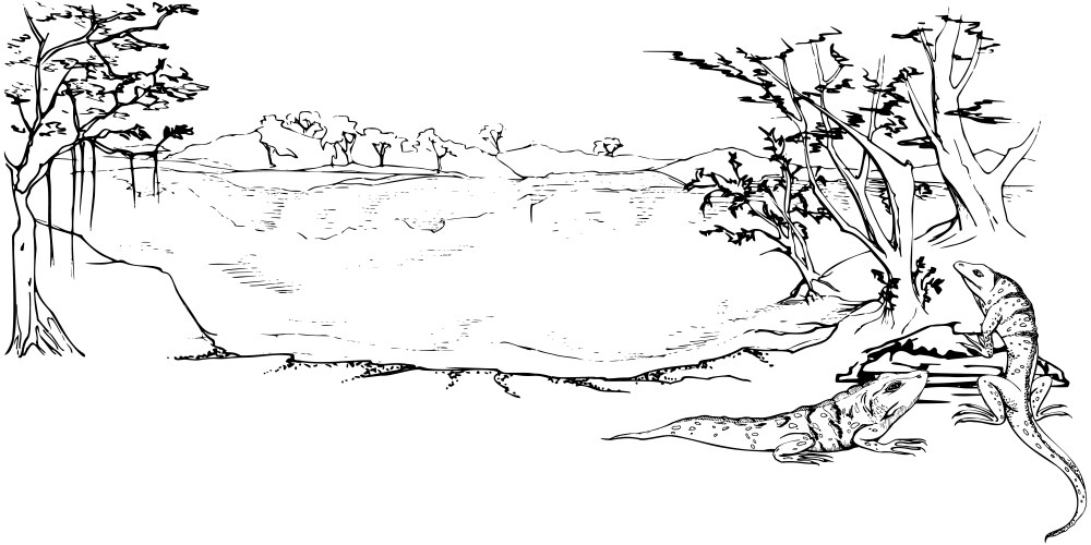 Jungle Lake Vector Images (over 3,500)