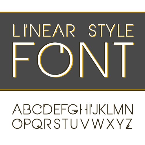 Linear font high tech cosmic style Royalty Free Vector Image