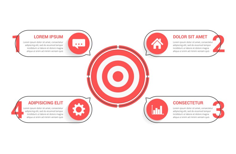 Target infographics Royalty Free Vector Image - VectorStock