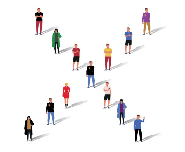 Group of young people graphics Royalty Free Vector Image