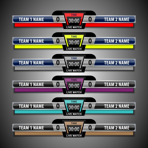 Soccer and football scoreboard template Royalty Free Vector