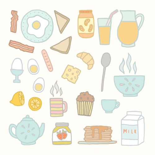 Lunch breakfast and fast food seamless pattern Vector Image