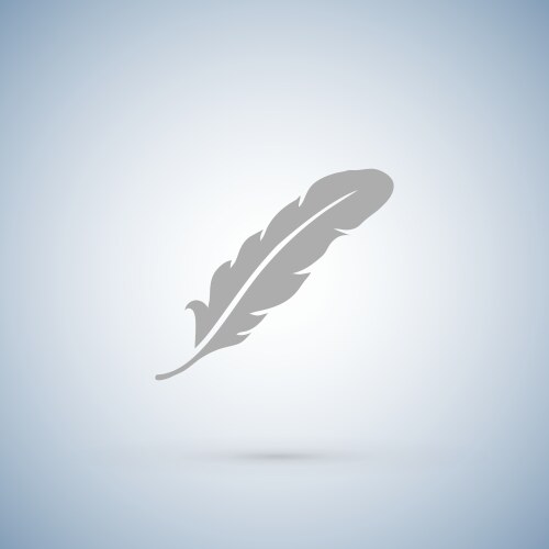 Colorful feather icon clip art Royalty Free Vector Image
