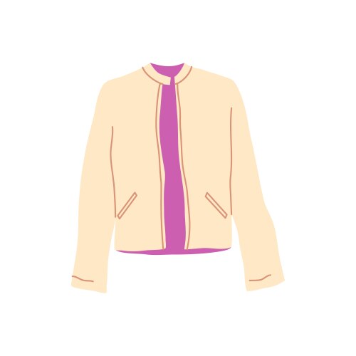 Cartoon clothes male purple jacket Royalty Free Vector Image