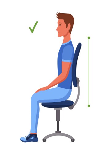 Bad vs. Good Sitting Posture – Royalty-Free Vector | VectorStock