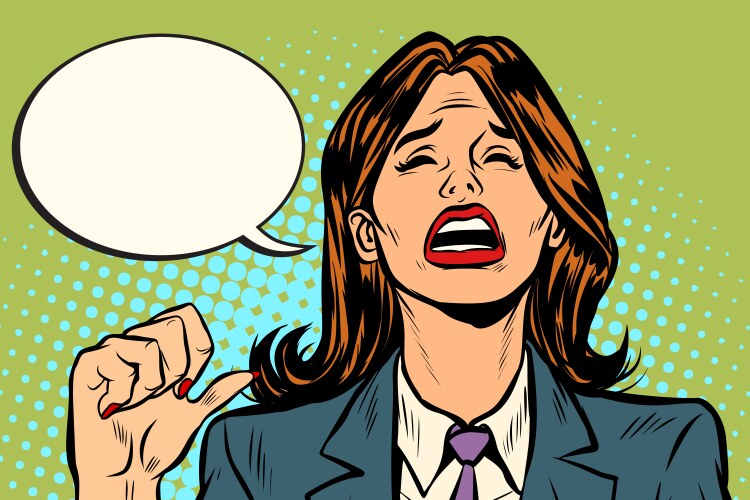 Crying Lady Cartoon Female Vector Images (over 600)