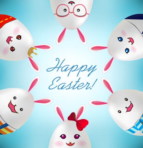 Easter bunny and egg Royalty Free Vector Image