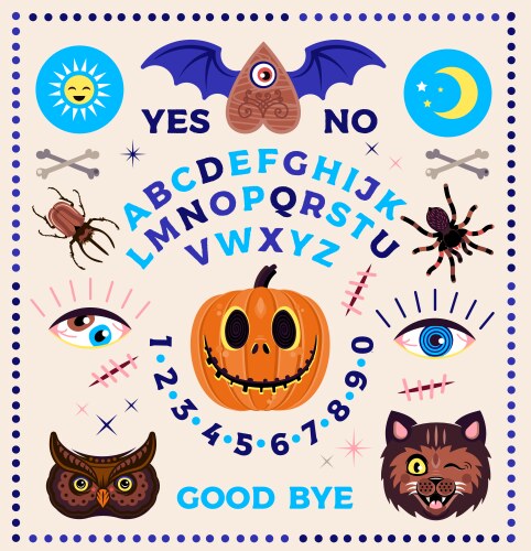 Occultism set with pentagram voodoo doll human Vector Image