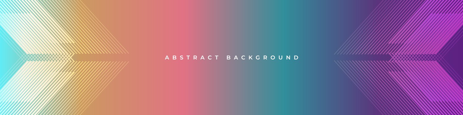 Abstract modern wide horizontal banner with bright
