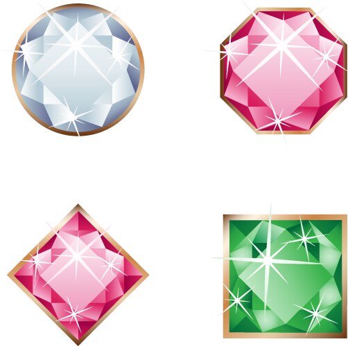 Abstract jewel gems diamond jewellery crystal Vector Image