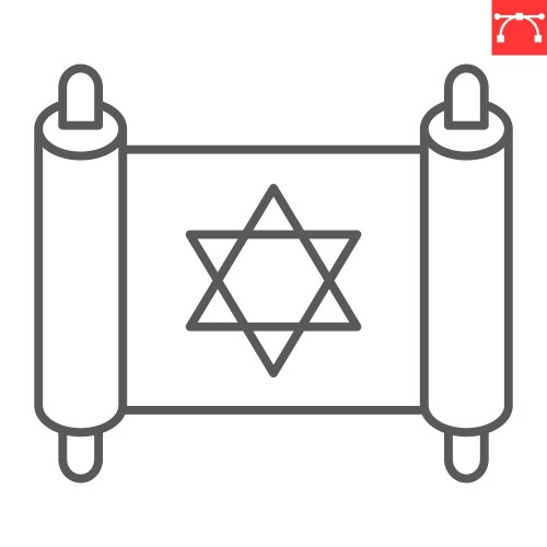 Torah scroll Royalty Free Vector Image - VectorStock
