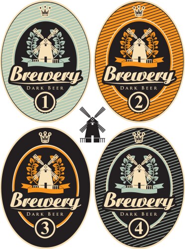 Pomade label design template Royalty Free Vector Image