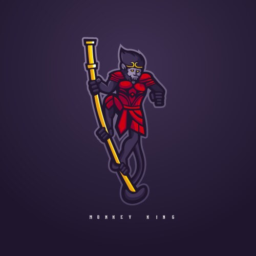 Monkey king Royalty Free Vector Image - VectorStock