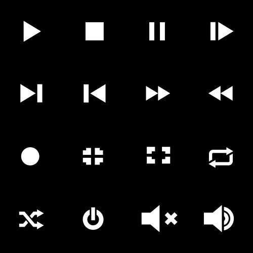 White social media icon set 2019 Royalty Free Vector Image