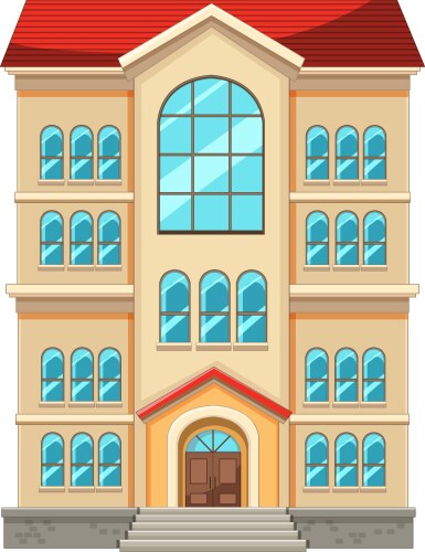 Section plan of a multi-storey apartment building Vector Image