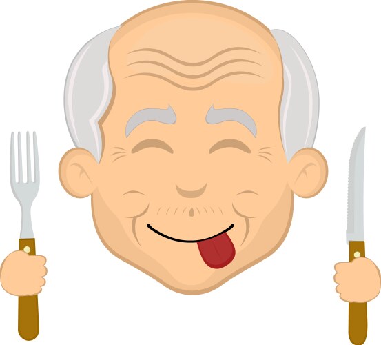 Face old man drunk grandfather beers Royalty Free Vector