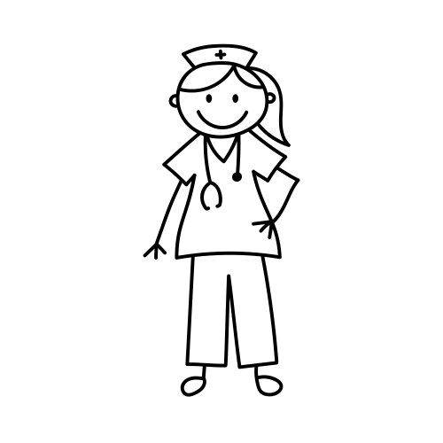Male Stick Figure Nurse