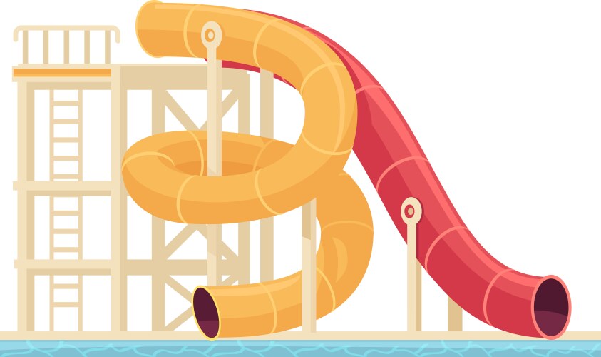 Water slide at the park Royalty Free Vector Image