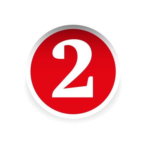 Number two cartoon character Royalty Free Vector Image