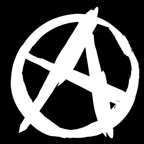 Anarchy symbol letter Royalty Free Vector Image