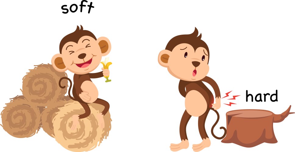 Opposite adjectives with inside and outside Vector Image