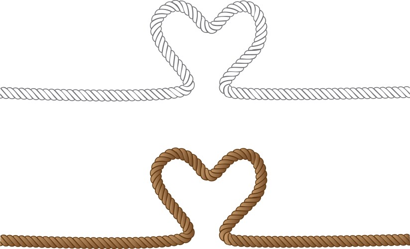 Rope design elements Royalty Free Vector Image