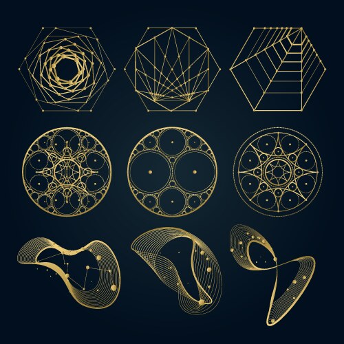 Magic geometry signs Royalty Free Vector Image