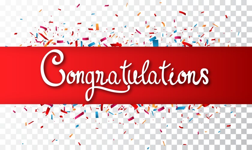 Congratulations banner Royalty Free Vector Image