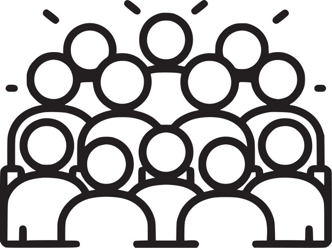 Crowd icon Royalty Free Vector Image - VectorStock