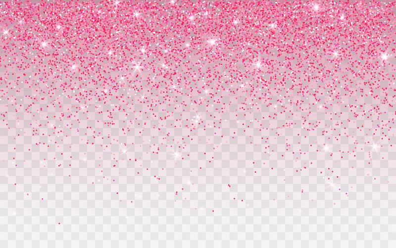 Pink glitter sparkle on a transparent background Vector Image