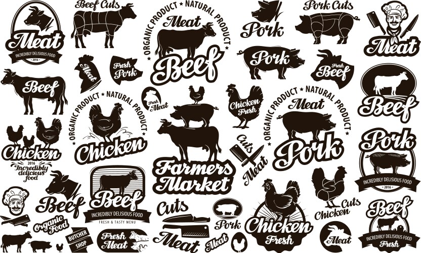 Cow Pig Chicken Logo Vector Images (over 1,500)