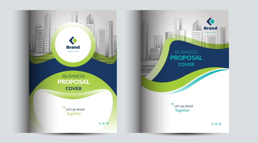 Business proposal cover design template concepts Vector Image
